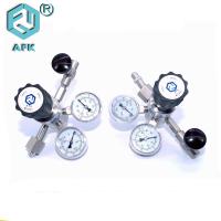 China High Pressure Nitrogen SS Pressure Gauge , Two Stage Pressure Regulator AFK 1/4Npt for sale