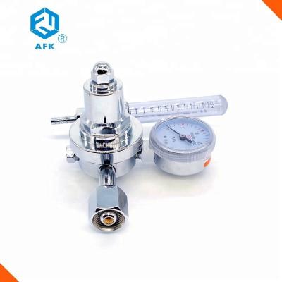 China R190 Series Brass Flow Meter Pressure Regulator with 25 MPA Outlet Pressure and 2-Inch Gauge for MIG/TIG Gas Protection for sale