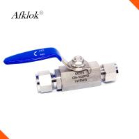 China One Piece Two Way Ferrule Ball Valve Stainless Steel 1000Psi for sale
