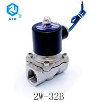 China 2W-320-32B Stainless Steel Solenoid Valve 220V Normally Closed 1-1/4