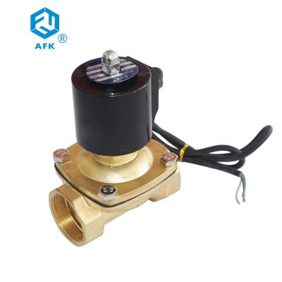 China Brass IP68 Internal Thread Water Solenoid Valve 2 Inch AC220V for sale