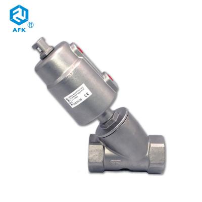 China 1.5 Inch Stainless Steel Pneumatic Angle Control Valve with 1.6 MPa Pressure Rating and Multiple Actuator Sizes 50-100mm for sale