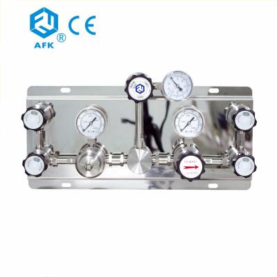 China 500psig Changeover Gas Panel Pressure Regulator NItrogen 200 Bar for sale