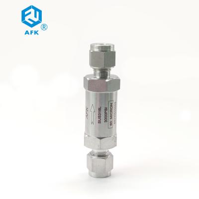 China AFK CE PTFE Stainless Steel Gas Filter 15L/Min Flow Rate 15Mpa Pressure for Semiconductor Industry for sale