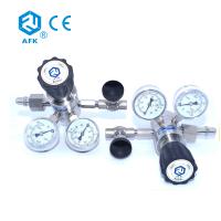 China PCTFE 3000psi Two Gauge Pressure Regulator AFK 316L Cylinder Pressure Regulator for sale