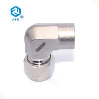China AFK GB Hexagon Female Elbow Pipe Fitting Connector 8mm SS316 Forged for sale