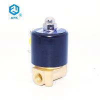 China AFK Brass Water Solenoid Valve Air Water 1/4 Inch Normal Open NPT Male for sale