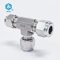China 4mm 6mm 8mm 10mm AFK Stainless Steel Tube Fittings Tee Ferrule SS316 Forged for sale