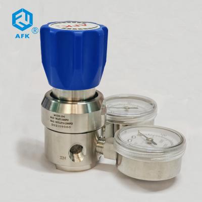 China CE 6000PSI Double Gauge Pressure Regulator AFK R41 NPT SS for sale