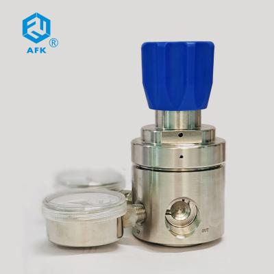 China SS PCTFE Nitrogen Oxygen Pressure Regulator Diaphragm Double Gauge AFK R13 for sale