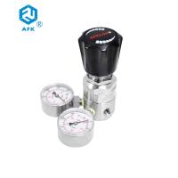 China 316 Double Gauge Stainless Steel Pressure Regulator Piston Pressure Reducing Regulator for sale
