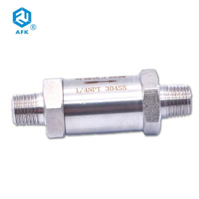 China SS316 Stainless Steel Inline Check Valve 3000 PSI High Pressure with External Thread 1/4