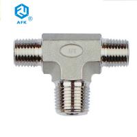 China Hexagon Male Branch Tee Fitting Reducing Shape NPT Steel Pipe T Connector for sale
