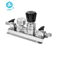 China 200 Bar Gas Cylinder Regulator Fittings Stainless Steel PRV With 63mm Manometer for sale