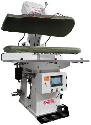 China Blazer Suit Vertical Duffle Coat Pressing Machine With Left Back Steam Heating System for sale