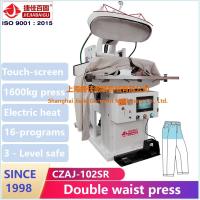 China Touch Screen PLC Full Range Trouser Pressing Machine With Mitsubishi Fast High Pressure for sale