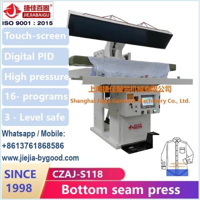 China Aluminium Shirt Bottom Seam Pressing Machine Electric Heat For Wrinkle Free Seam Sealing for sale