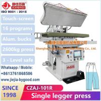 China Full Range Trousers Ironing Machine With Mitsubishi PLC Fast High Pressure for sale