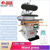 China Full Range Trousers Ironing Machine With Mitsubishi PLC Fast High Pressure for sale
