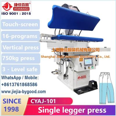 China Pant Trousers Legger Press Machine Vertical Press Automatic Touch-screen Control System for sale