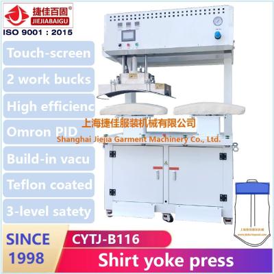 China Wrinkle free shirt arm hole seam press machine 2 top shift working position for sale