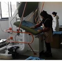 China Vertical T Shirt Automatic Steam Press Machine With Touch Screen PLC 50HZ for sale