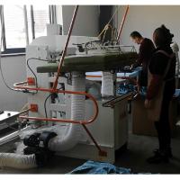 China Vertical T Shirt Automatic Steam Press Machine With Touch Screen PLC 50HZ for sale