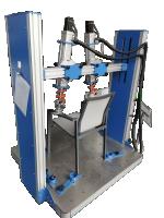 China PLC Controlled Office Chair Armrest Durability Testing Machine with 550mm ~ 950mm Height Adjustment and 10 to 30 Times/Min Test Rate for sale