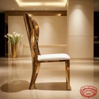 China WENDING Gold Butterfly Wing-Back Dining Chair – Art Deco Wedding Banquet Chair for sale