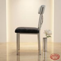 China WENDING Silver X-Back Rosette Dining Chair – Two-Tone Grey & White Modern Restaurant Chair for sale