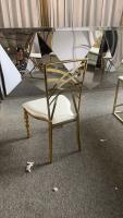 China WENDING Gold Radial Arc-Bar Backrest Banquet Chair – Back-Detail Ornate Wedding Chair for sale