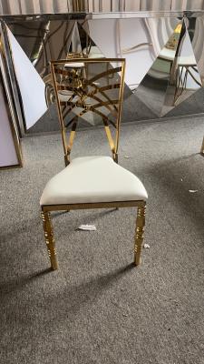 China WENDING Gold Radial Spider-Web Backrest Banquet Chair – Ornate Cutout Wedding Dining Chair for sale