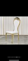 China WENDING Gold S-Curve Crown-Top Royal Wedding Dining Chair – Ornate Baroque Banquet Chair for sale