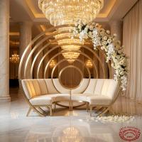 China WENDING Concentric Ring Saturn Sofa – Art Installation Luxury Hotel Round Seating for sale