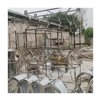 China WENDING Silver Arch Backdrop Frame with Circle Rings – Wedding Ceremony Display Stand for sale
