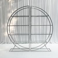 China WENDING Silver Circular 4-Tier Glass Wedding Display Rack – Premium Wine & Dessert Stand for sale