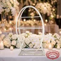 China WENDING White Oval Egg-Shape Multi-Tier Wedding Display Stand – Artistic Event Shelf for sale