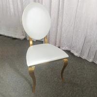 China WENDING 815 Gold Round Back Wedding Chair – Luxury Stainless Steel Banquet Chair for sale