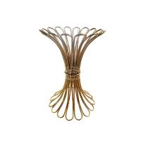 China WENDING Gold Flower Bundle Arc Rod Sculptural Bar Table Base – Wheat Sheaf Pedestal Stand for sale