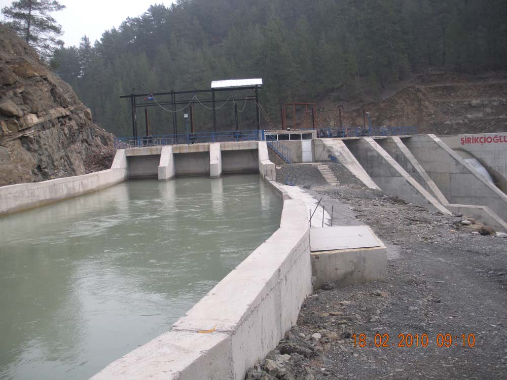 water channel of hydropower plant