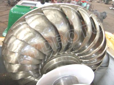 China Stainless Steel 0Cr13Ni4Mo Runner Turgo Hydro Turbine 100KW 2000KW Rated Output Impulse Water Power System for sale