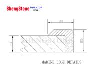China Epoxy Resin Worktop Marine Edge 19/25 MM Countertop Edge Trim Size Customized for sale