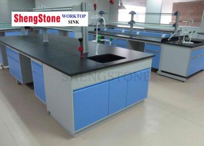 China 16mm Thickness Black Epoxy Resin Countertop For Laboratory Wall Bench for sale
