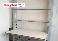 China White Chemical Resistant Phenolic Resin Worktop Flat Edge 12.7MM Thickness for sale