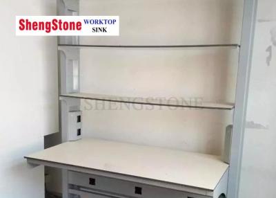 China White Chemical Resistant Phenolic Resin Worktop Flat Edge 12.7MM Thickness for sale