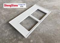 China Lab Project Chemical Resistant Countertops Double Sink Hole Light Grey Color for sale
