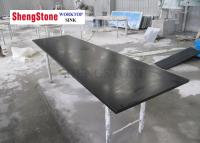 China Custom Made Black Color Epoxy Resin Worktop , Flat Edge Epoxy Benchtop for sale