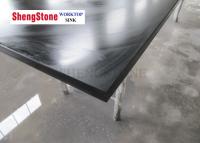 China Custom Made Black Color Epoxy Resin Worktop , Flat Edge Epoxy Benchtop for sale