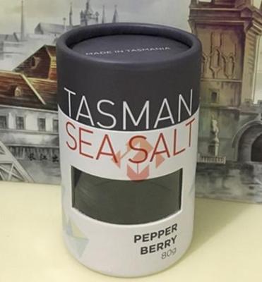 China Customizable Lightweight Paper Tube Box for Sea Salt Packaging - 70mm Height x 50mm Diameter with 1.5mm Thickness for sale