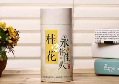 China 73mm x 150mm Tea Packaging Paper Cylinder Containers with UV Protection and Custom Printing Options for sale